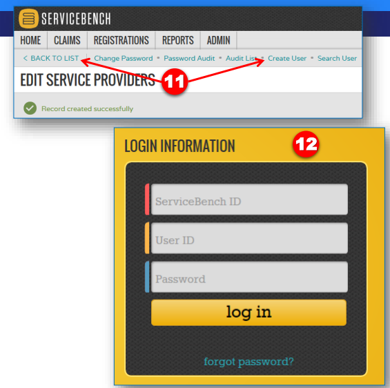 How do I set up our company users on our ServiceBench® account?