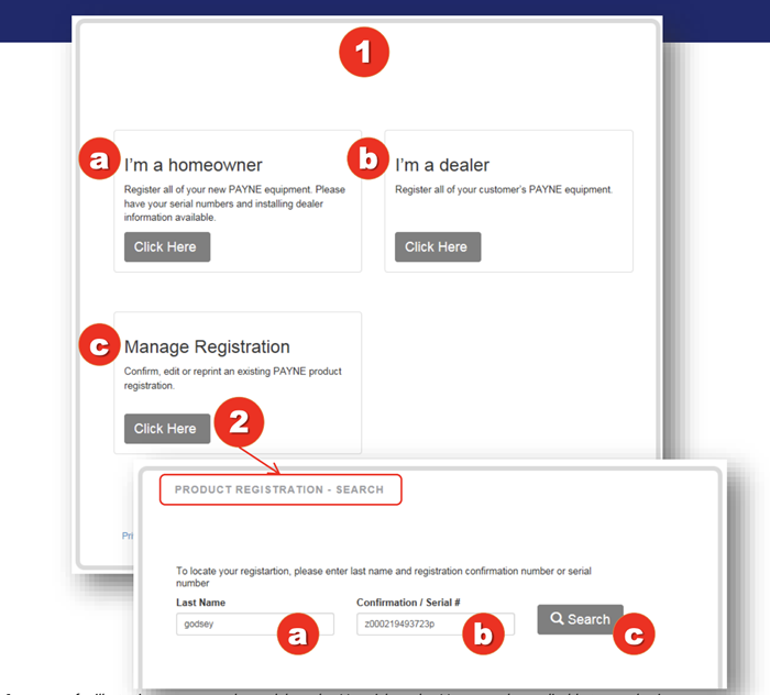 How do I correct product registration?
