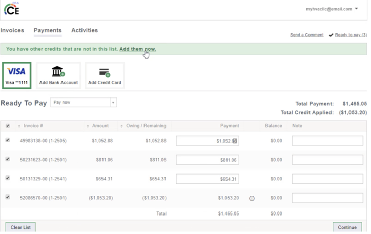 How do I pay my invoices online?