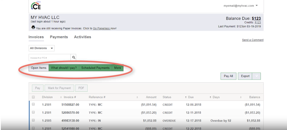 How do I pay my invoices online?